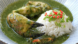 Recette du plat calalou aux crevettes